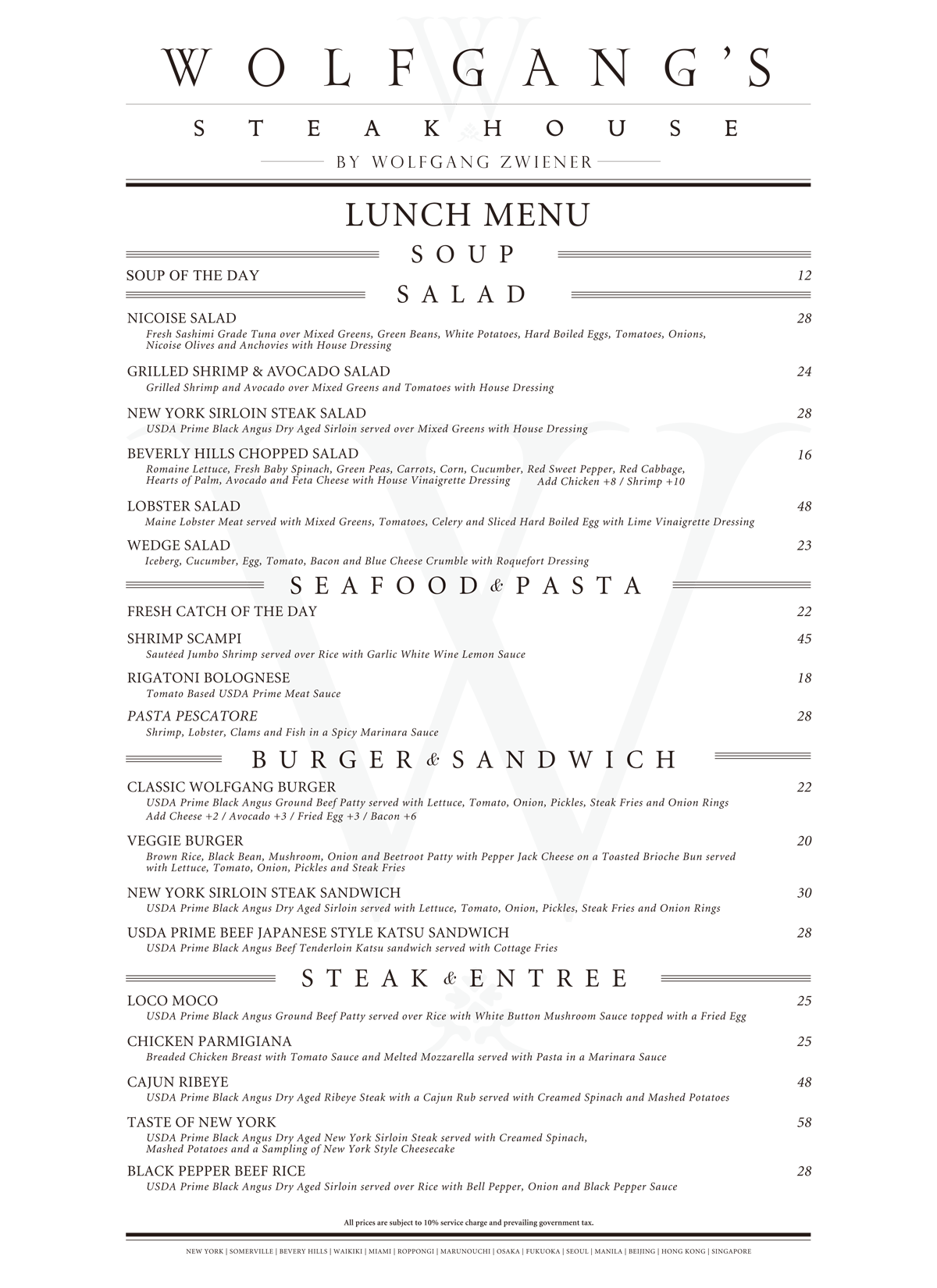 Menu | Wolfgang's Steakhouse Singapore